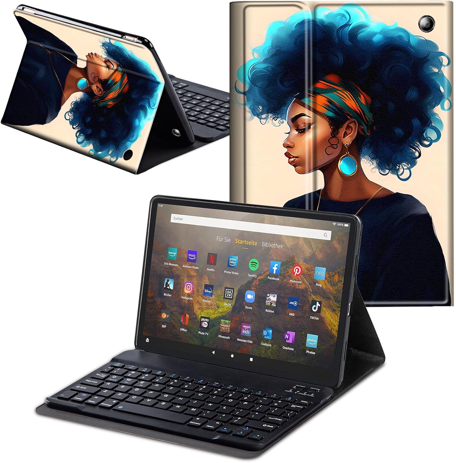 Amazon.com: CAPAUNVDA for Fire Max 11 Tablet Case with Keyboard (13th ...