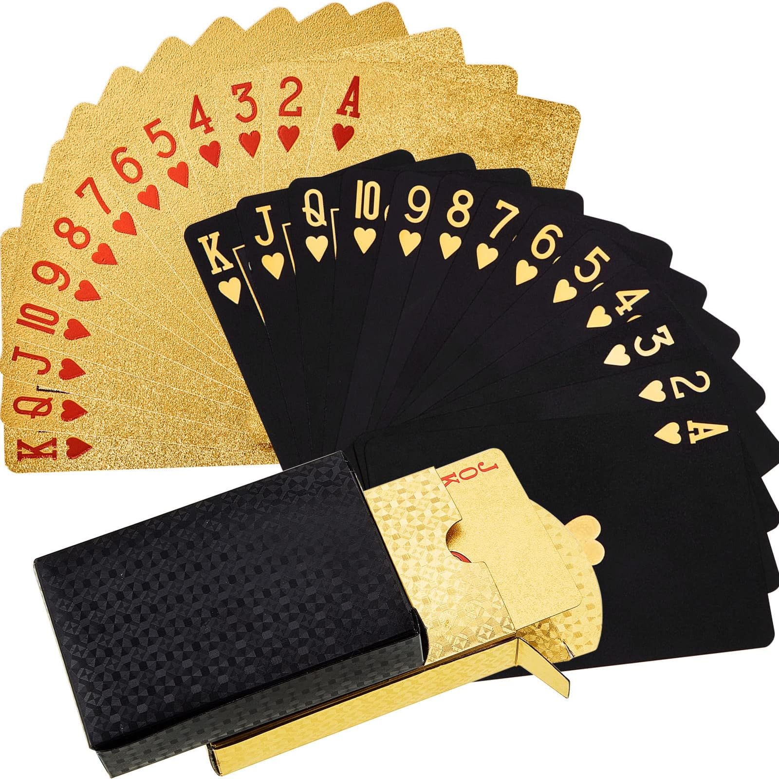 LLF Luxury 24K Gold Foil Poker Playing Cards Deck Carta de Baralho with ...