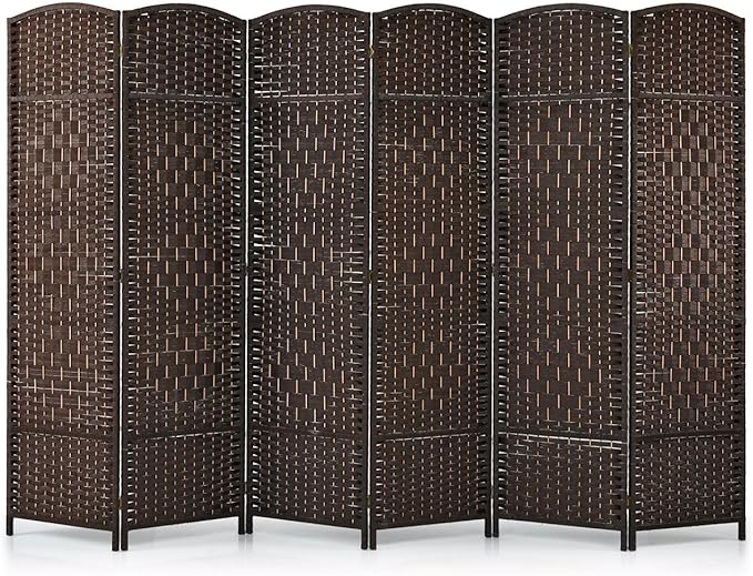 Folding Paravent 6 Panel Divider Screen, Freestanding Partition Wall ...