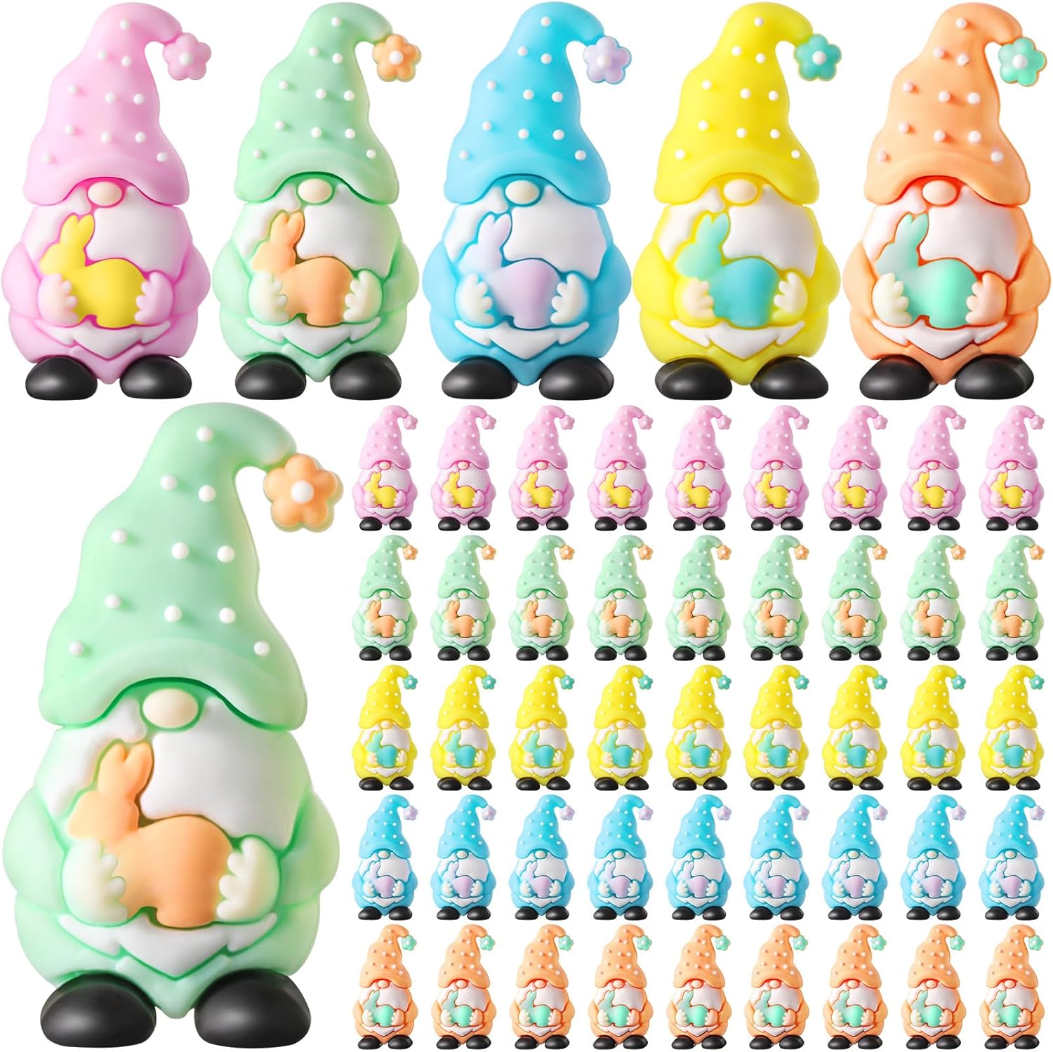 Amazon.com: DoubleFill 50 Pcs Mini Gnomes Figures Tiny Fairy Gnomes ...