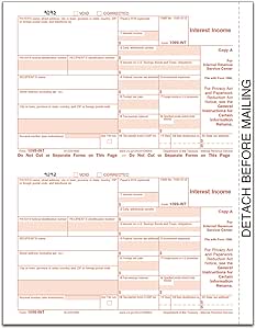 IRS Approved Tax Form, 3-2/3 x 8, Four-Part Carbonless, 75 Forms : Buy ...