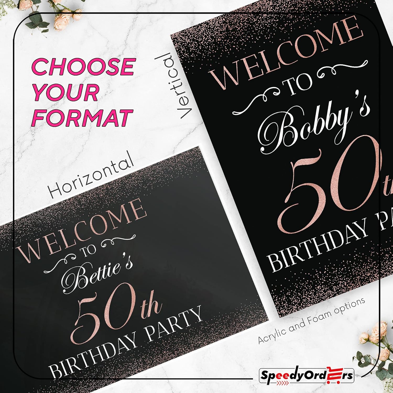 Buy Custom Welcome Sign for Birthday Party - 50th Birthday Sign - 50th ...