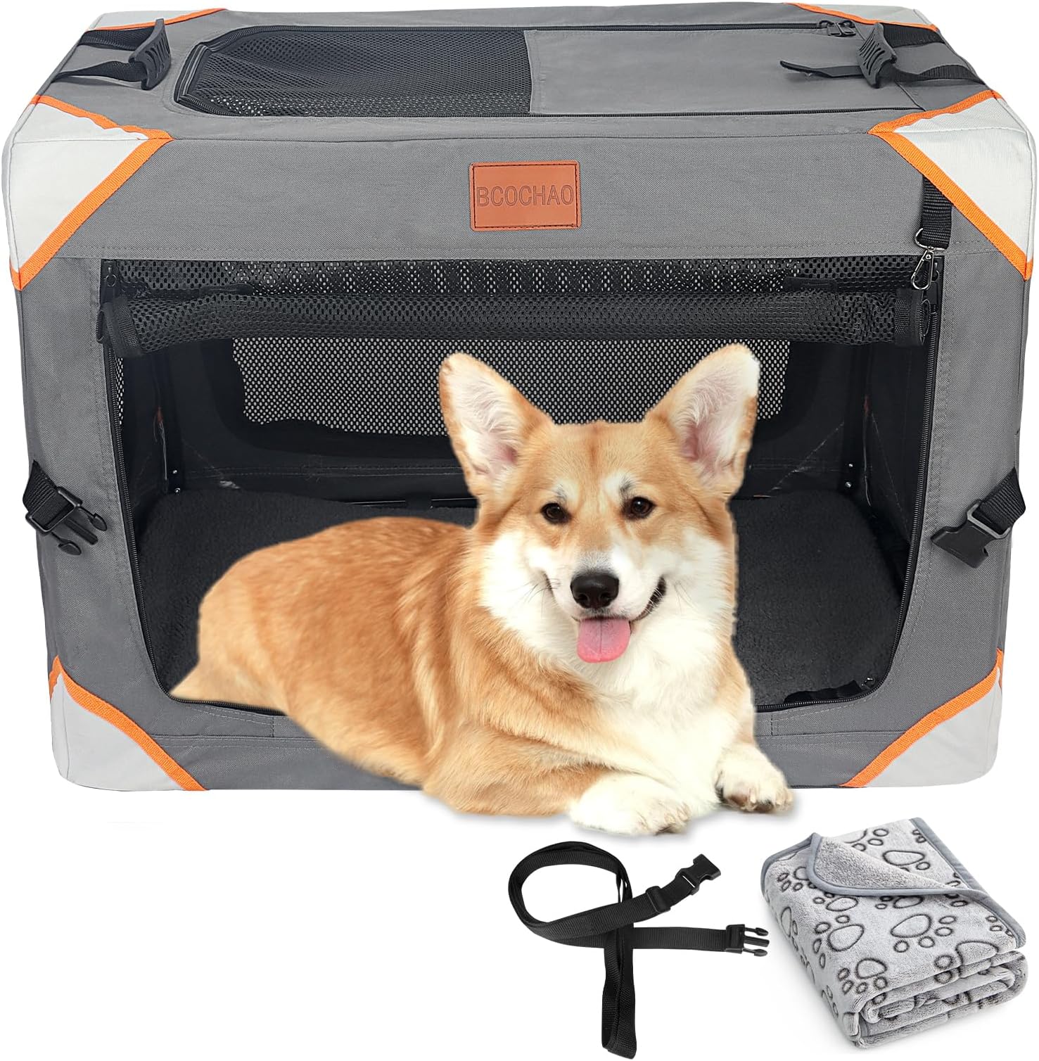 Amazon.com : BCOCHAO Collapsible Dog Crate-Portable Dog Crates for ...