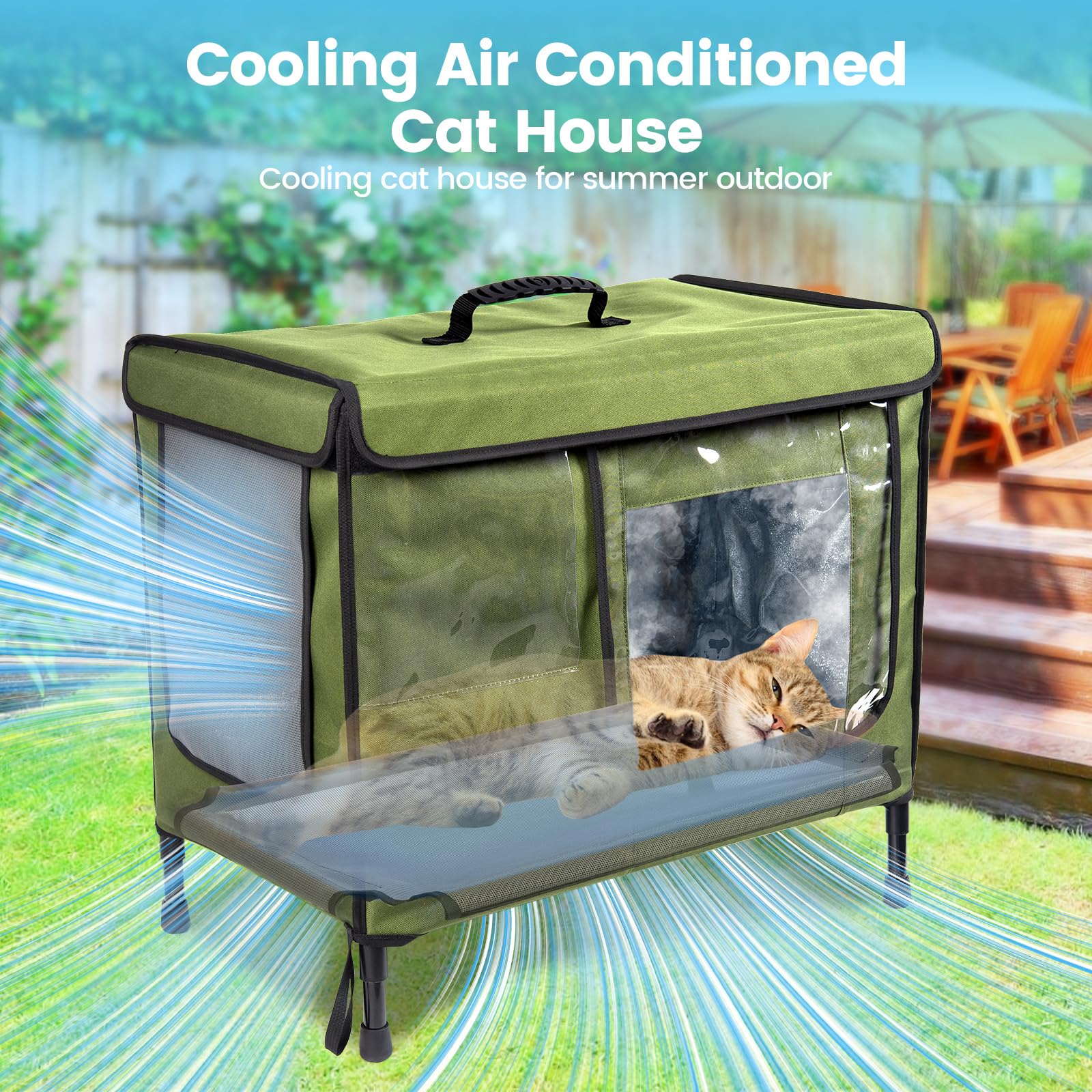 Snapklik.com : Outdoor Cat House Summer - Weatherproof Large Stray Cat ...