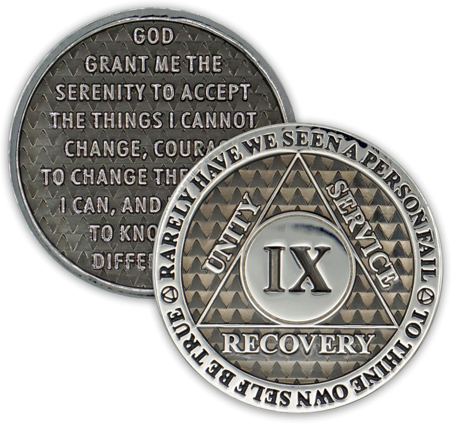 Amazon.com: 9 Year Sobriety Coin | Legacy AA Chip | Thick Triplate ...