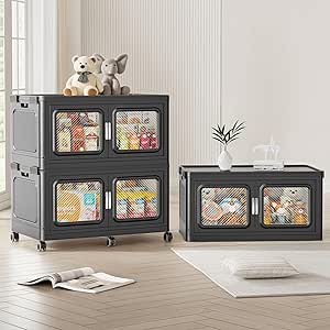 Amazon.com: BROVIEW 660Qt Extra Large Stackable Storage Bins with Lids ...