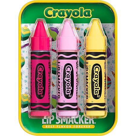Amazon.com : Lip Smacker Crayola Crayon Stackable Flavored Clear Lip ...