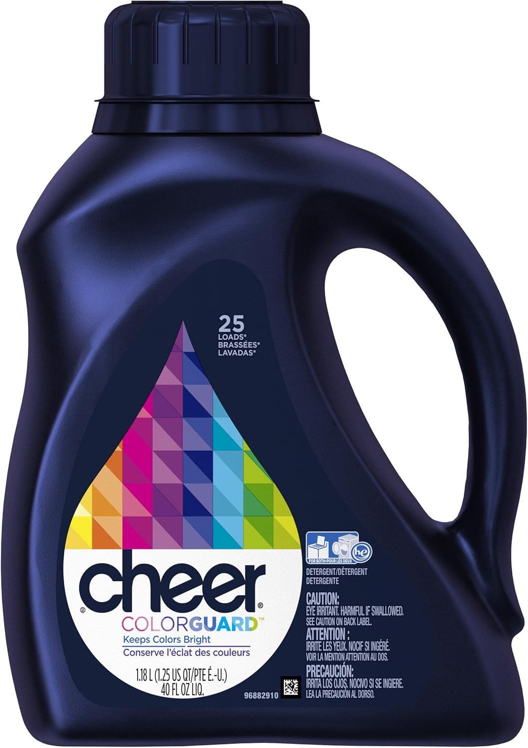 Amazon.com: Cheer HE Liquid Laundry Detergent 40 oz 25 loads : Health ...