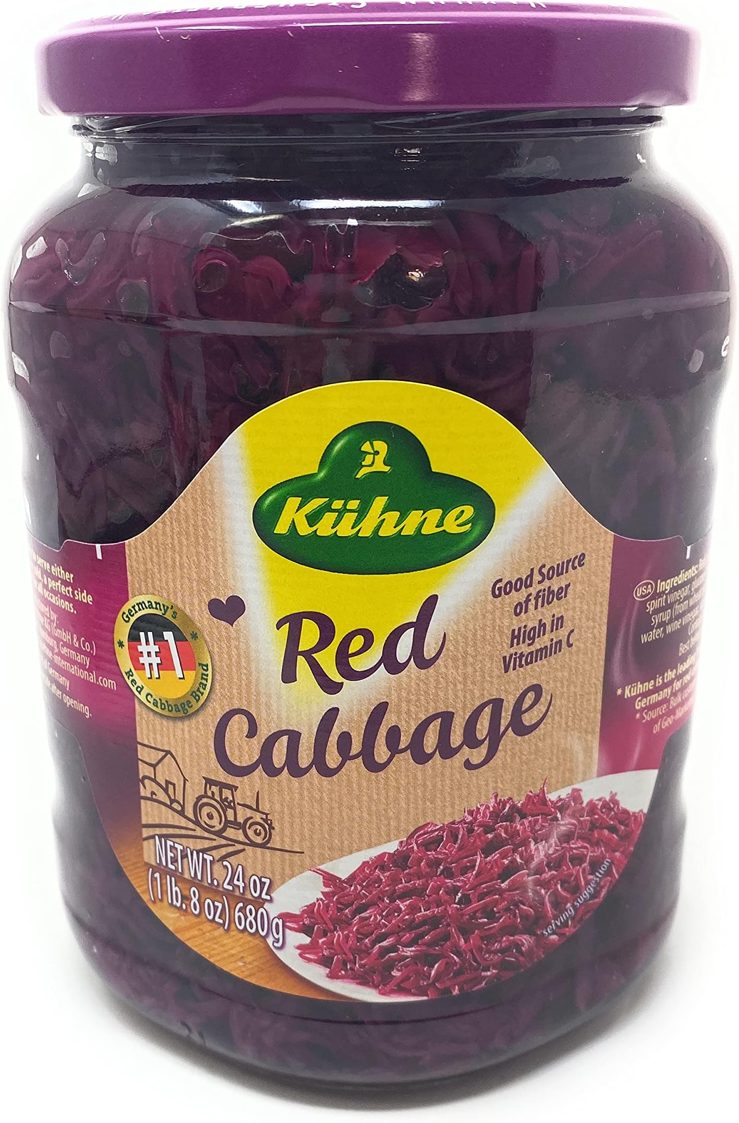 Amazon.com : Kuhne Cabbage Red, 24 Oz : Condiments Pickles And Relishes ...