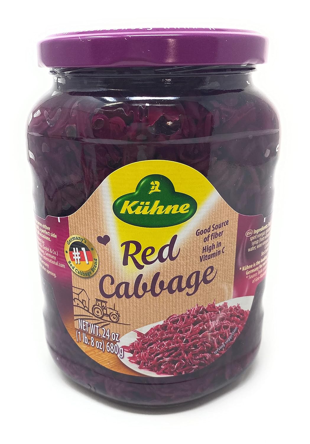 Amazon.com : Kuhne, Red Cabbage 24oz, Product of Germany : Grocery ...