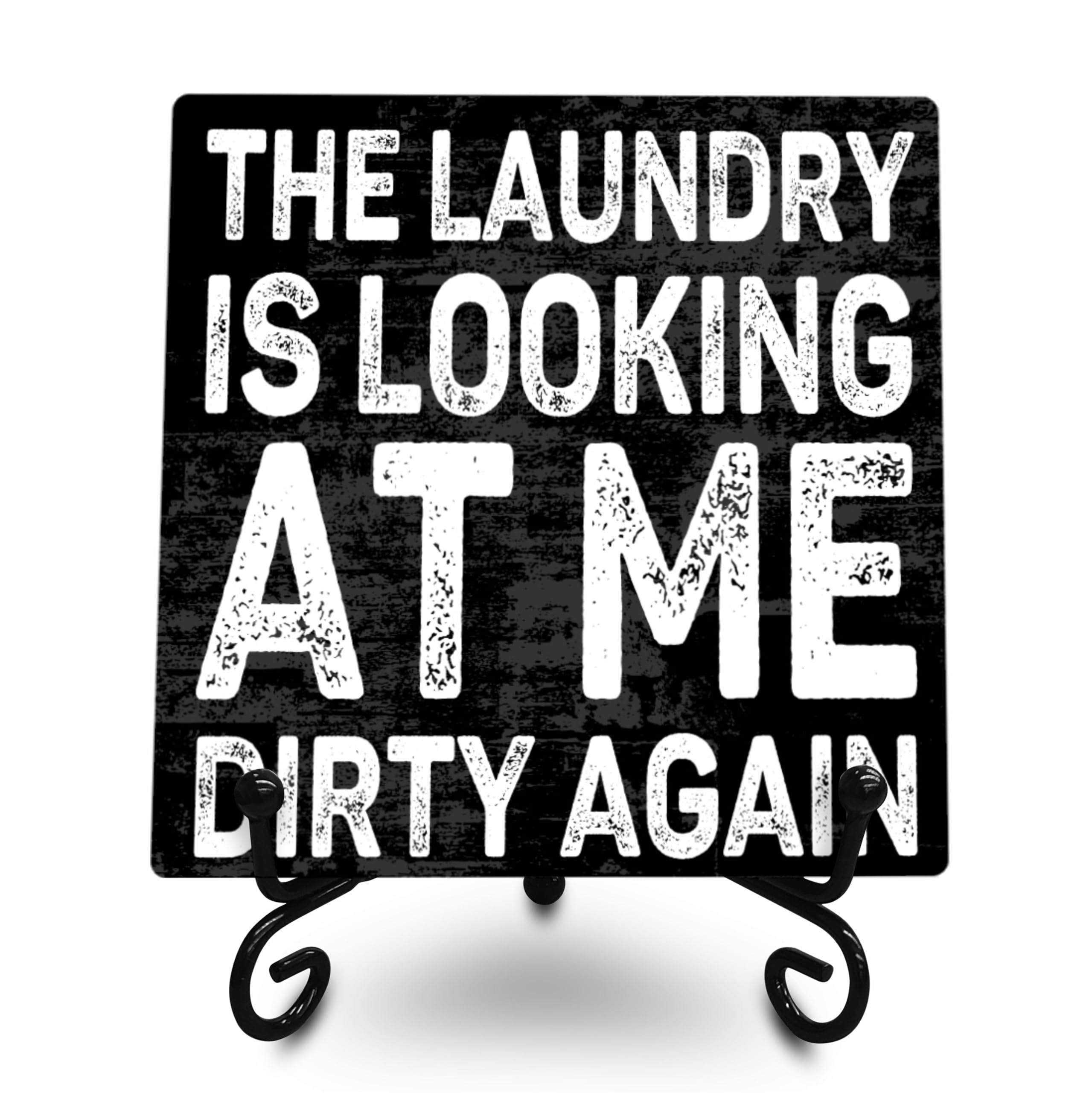 Amazon.com: Vintage Wooden Sign Gift, The Laundry Is Looking At Me ...