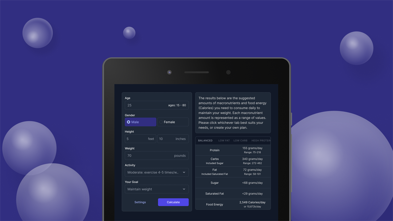 Macro Calculator - App on Amazon Appstore