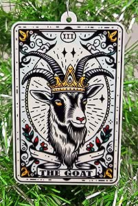 Amazon.com: Goat Greatest of All Time Tarot Themed Ornament : Home ...