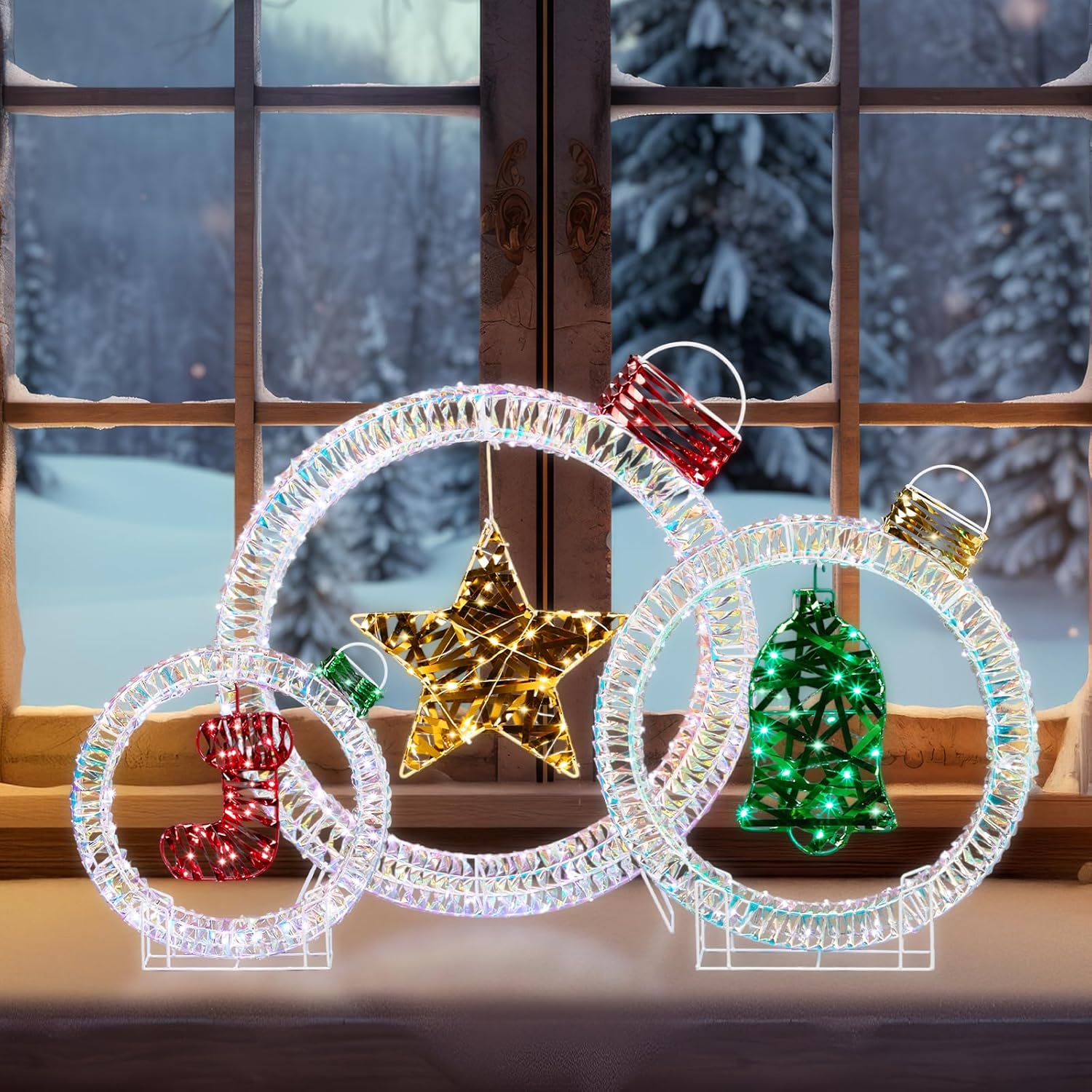 Amazon.com: 3Pcs Outdoor Christmas LED Light Balls Decorations - Pre ...