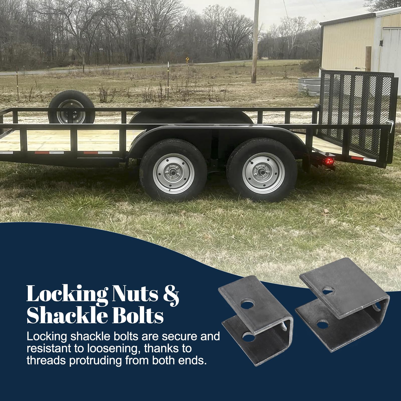 Snapklik.com : EASYBERG Trailer Shackle Kit, Tandem Trailer Axle ...