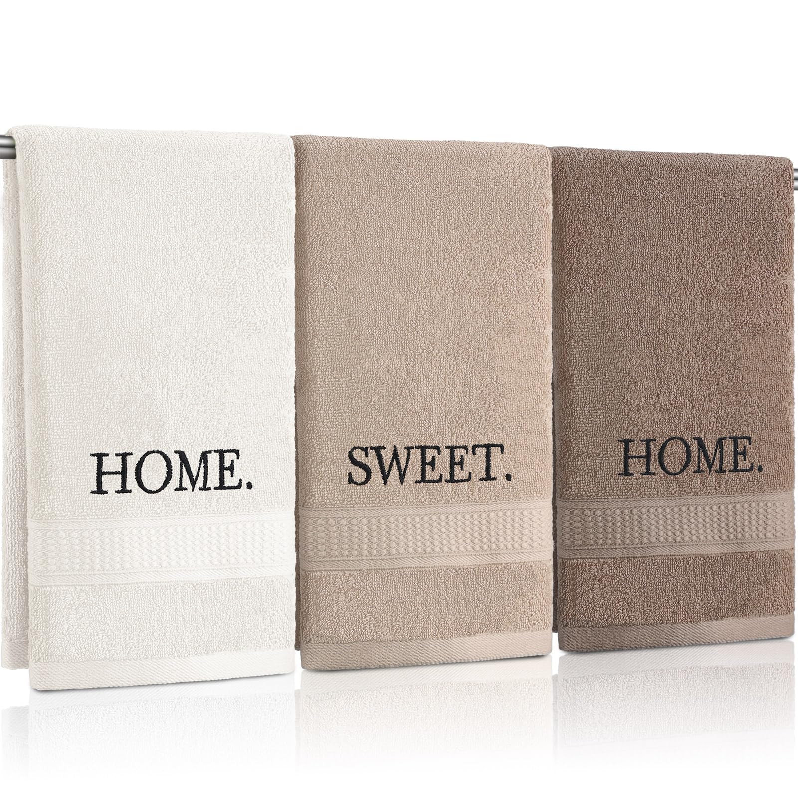 Amazon.com: FuWeave 3 Pcs Farmhouse Decorative Hand Towels for Bathroom ...