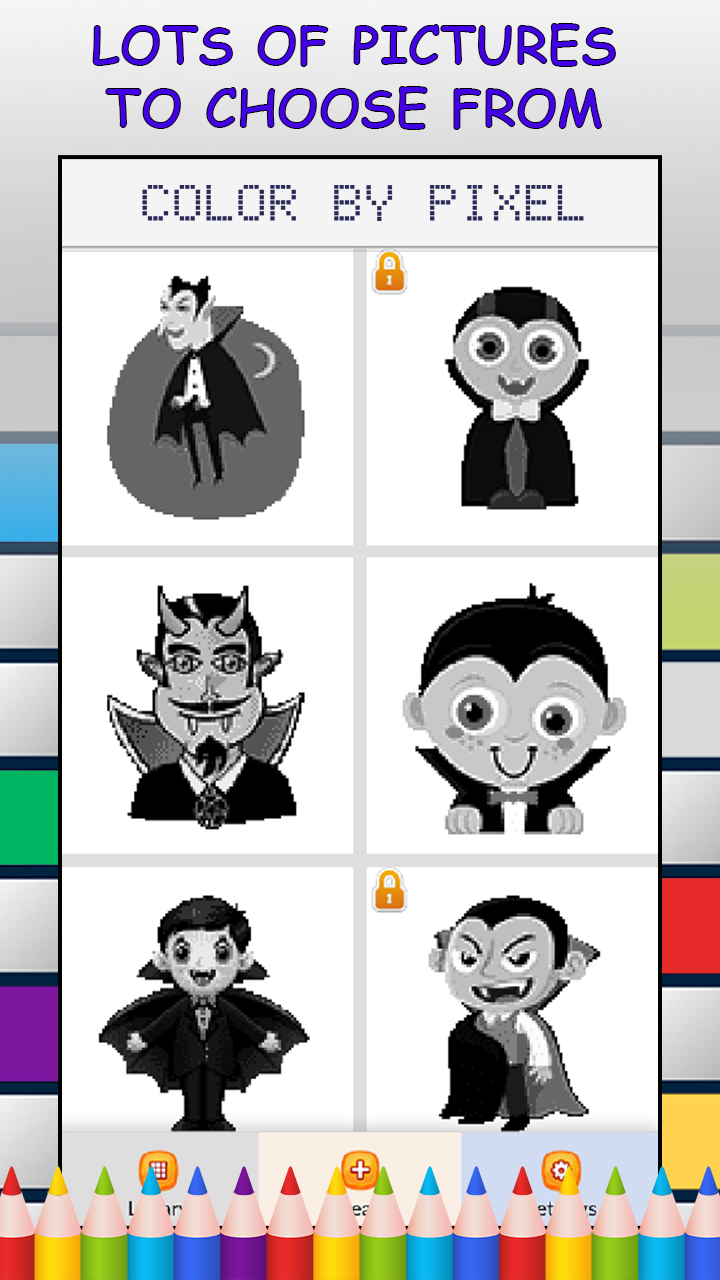 Dracula Vampires Color by Number - Free Pixel Art Game - Coloring Book ...