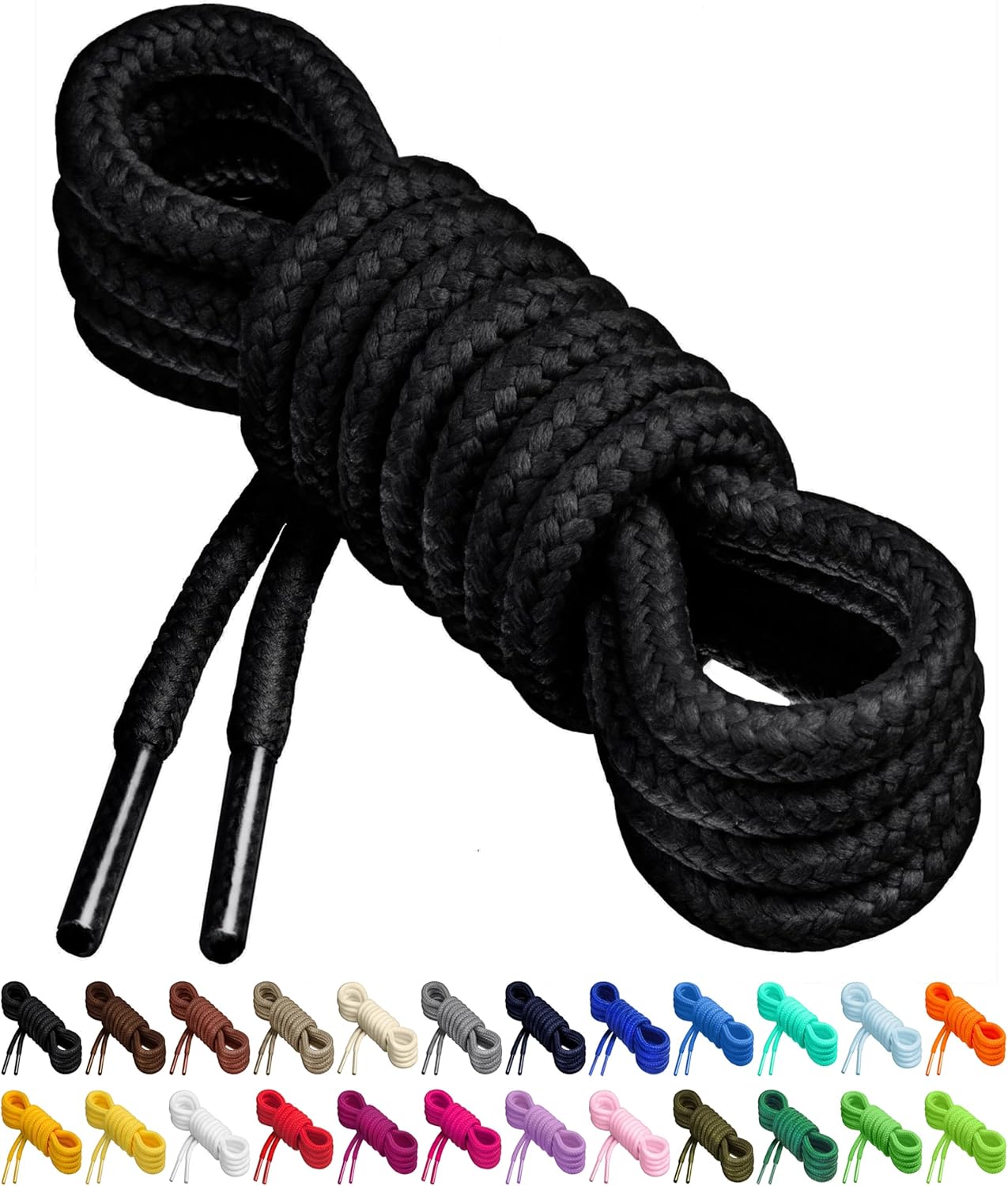 Amazon.com: Birch Round Shoelaces 27 Colors 3/16" Thick Shoe Laces 4 ...