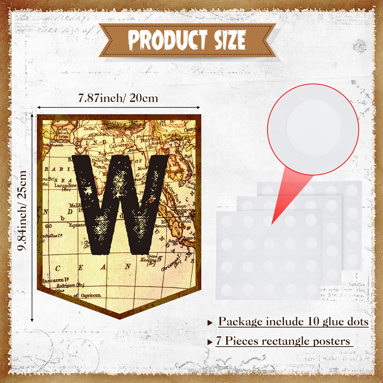 Snapklik.com : 17 Pcs Travel The Map Theme Bulletin Board Posters ...