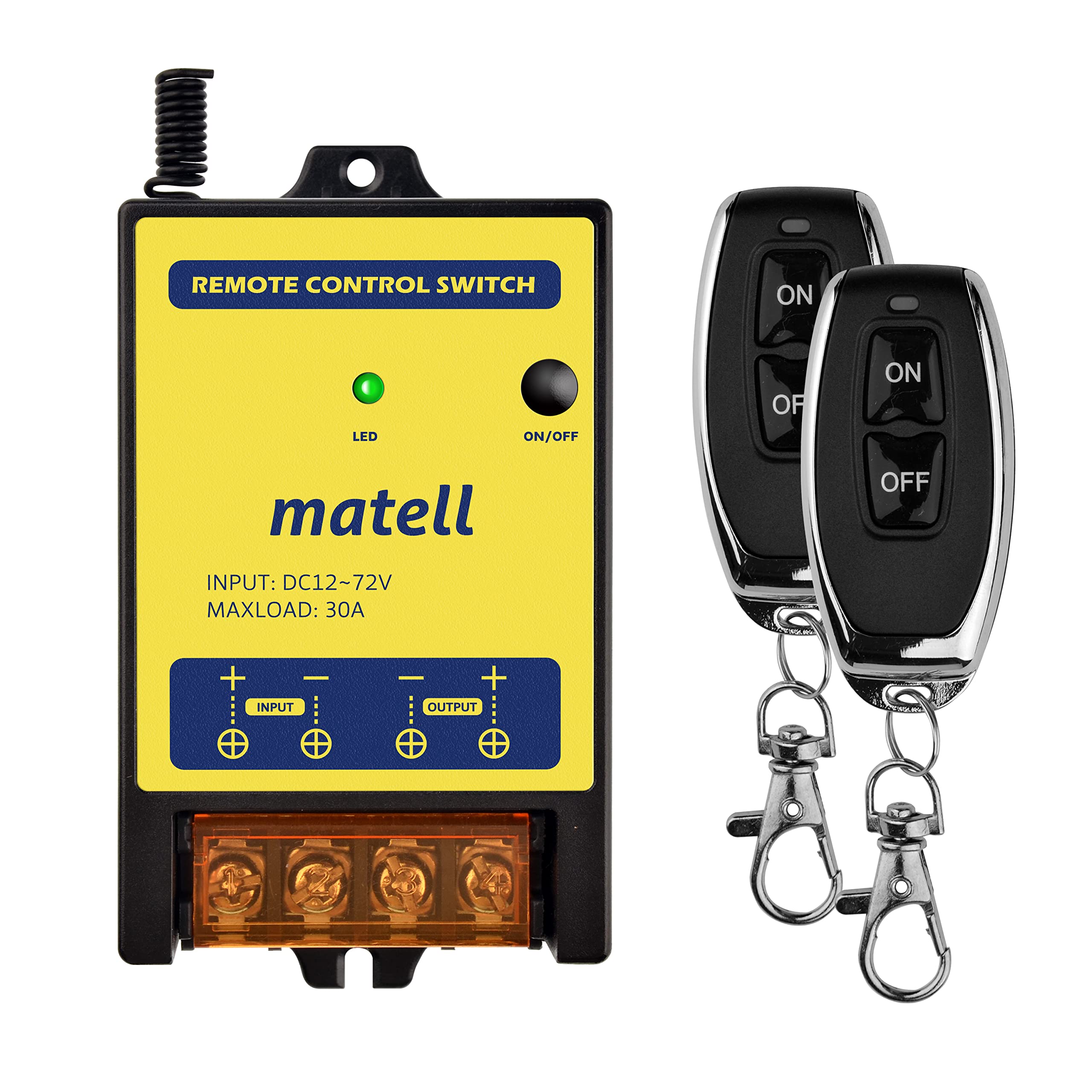 Snapklik.com : Matell Wireless Remote Control Switch DC 12V/24V/48V/72V ...