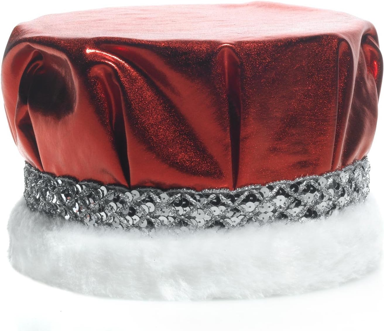 Amazon.com: Anderson's Red Metallic Crown/Silver Band/White Fur, 6 1/2 ...