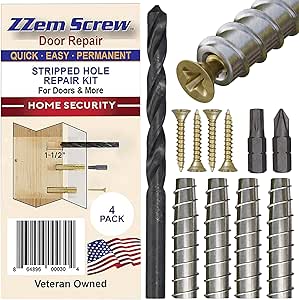 Amazon.com: 4 Pack #9 x 1 1/2" Stripped Screw Hole Repair Kit ...
