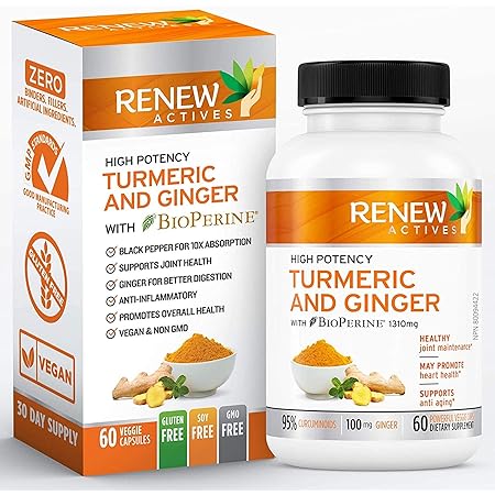 Amazon.com: Ginger Turmeric Curcumin Supplement Capsules: Organic All ...