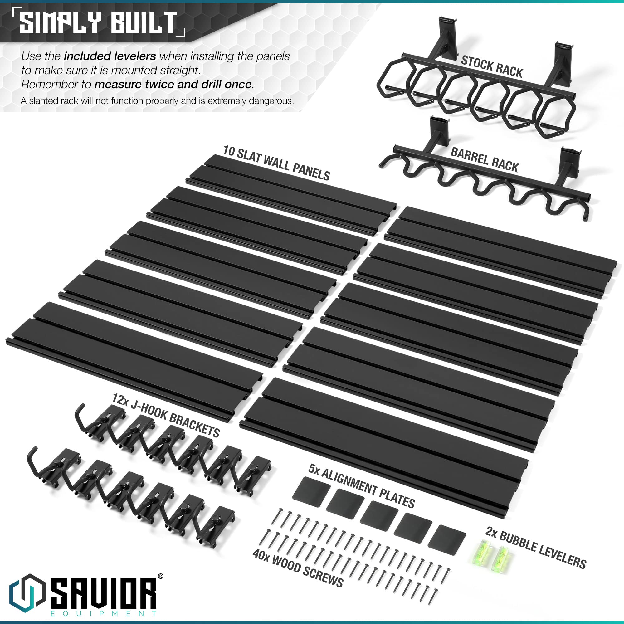 Snapklik.com : Savior Equipment Wall Rack System Heavy-Duty Steel ...