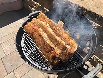 Amazon.com: Extra Long Stainless Steel Rib Rack for Smoking and ...