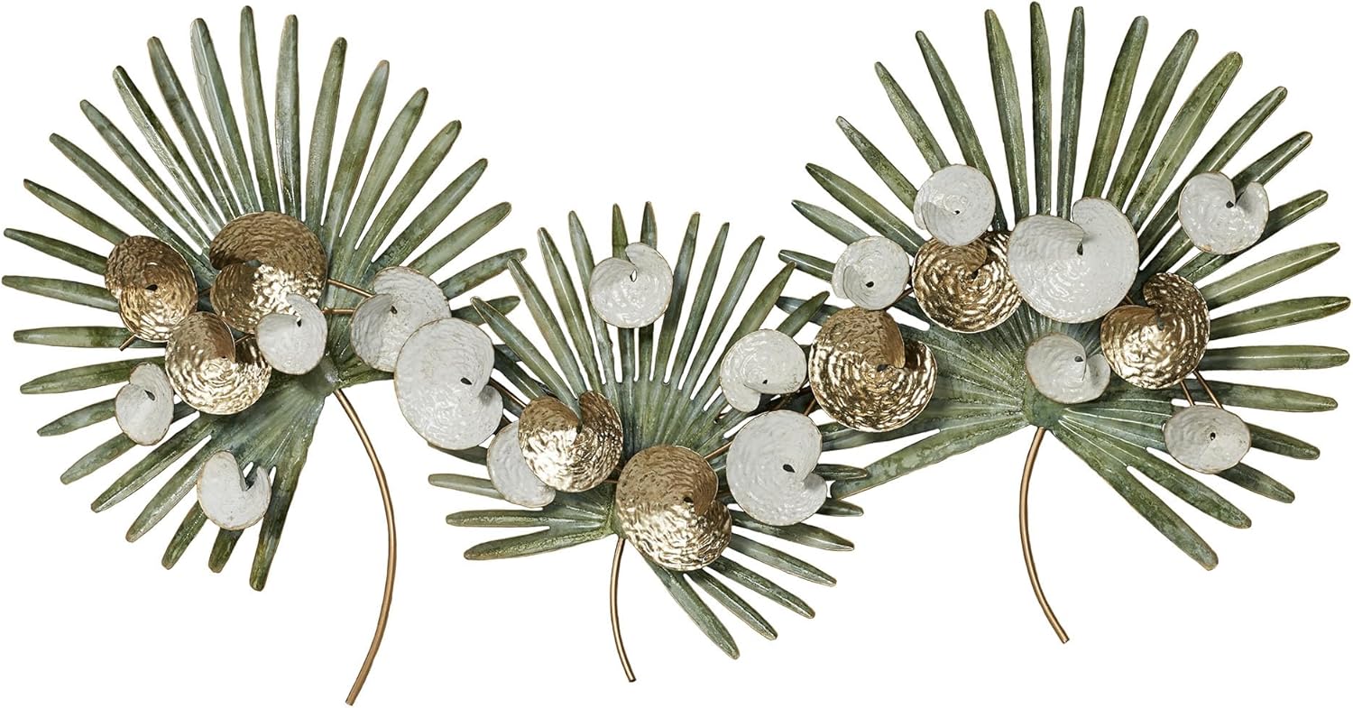 Amazon.com: Touch of Class Fanned Array Metal Wall Art | Tropical Style ...