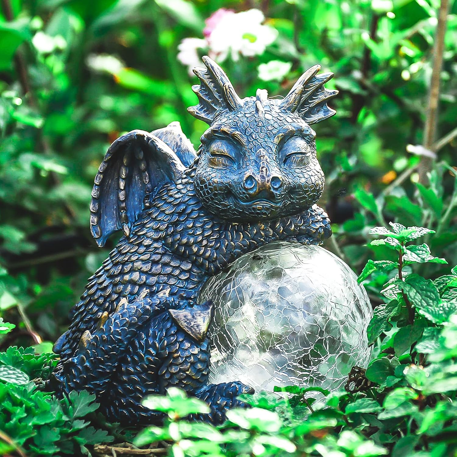 Amazon.com: WONDER GARDEN Dragon Statue - Sleeping Dragon Figurines ...