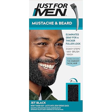 Amazon.com : Blackbeard for Men Formula X Instant Mustache, Beard ...