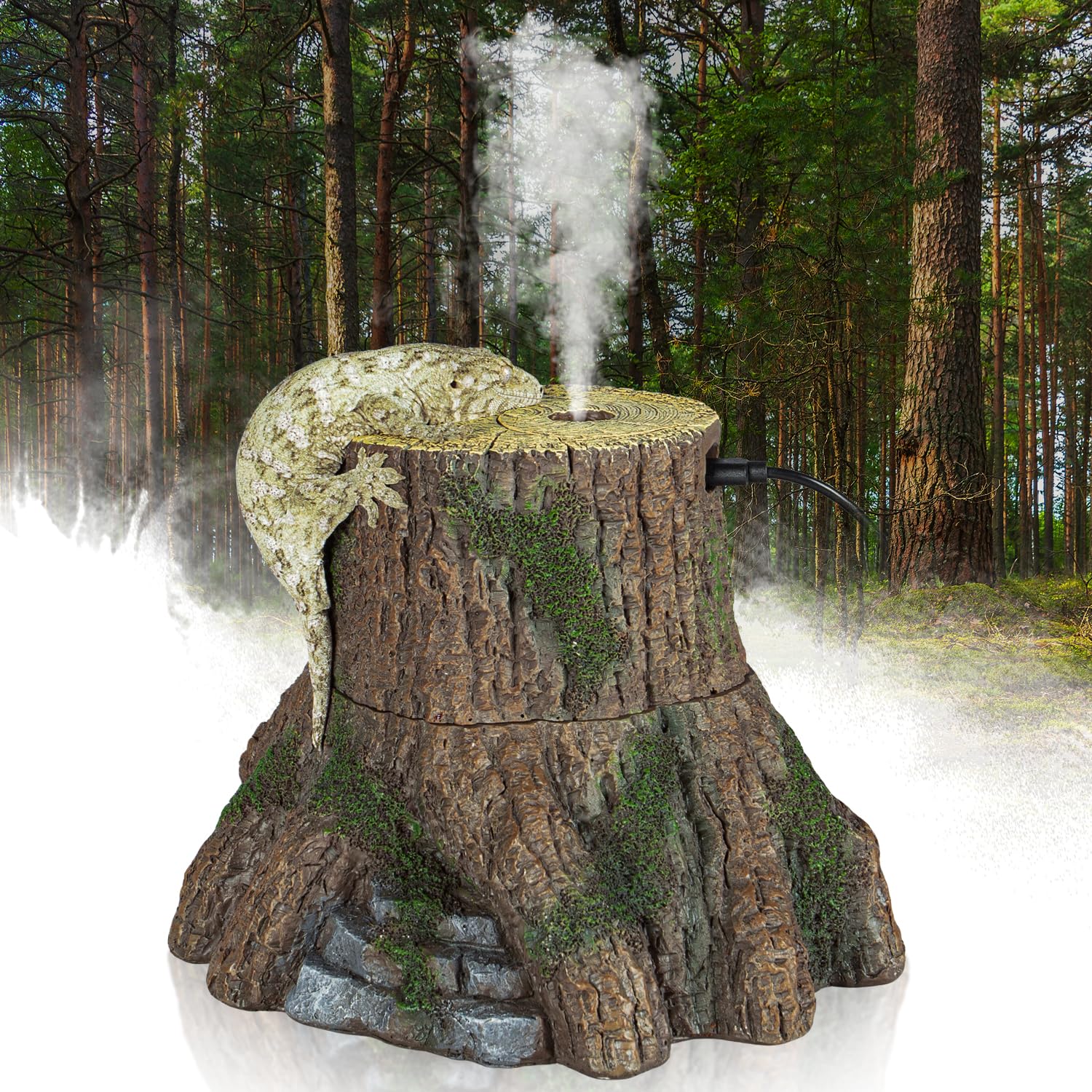Amazon.com: REPTIZOO Reptile Humidifier Fogger, Tree Trunk Humidifier ...