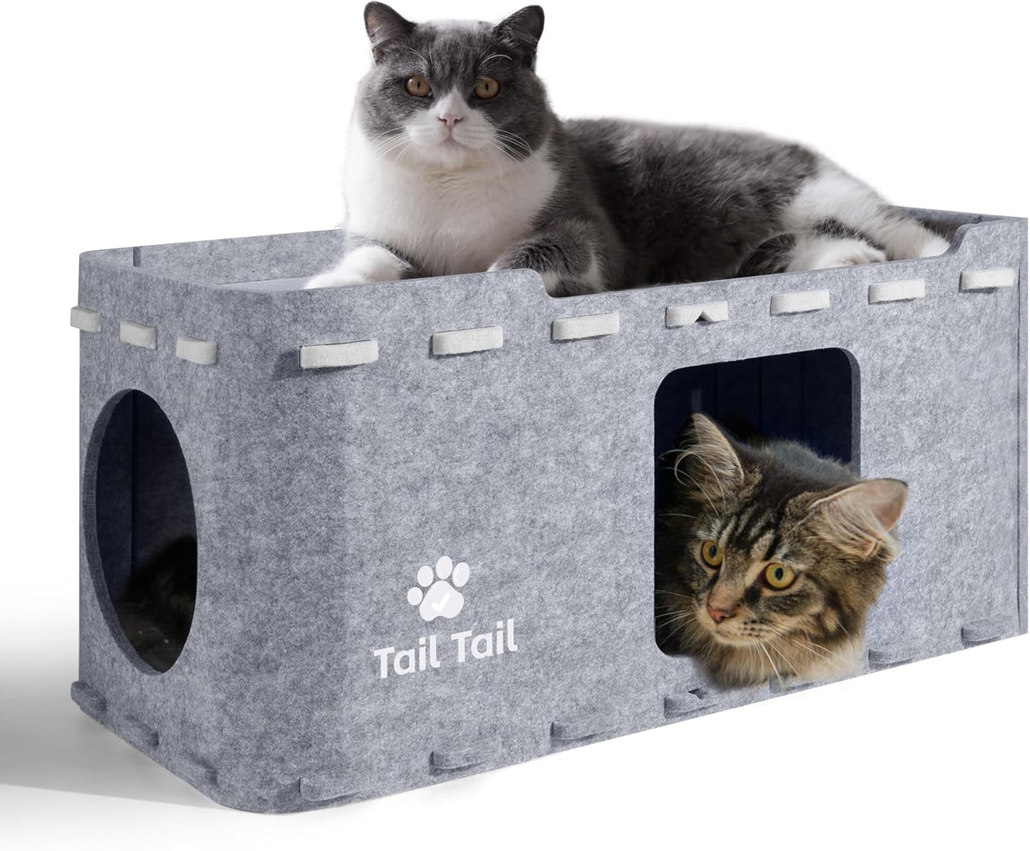 Amazon.com : Tail Tail Cat Bed for Indoor Cats, 2-Story Large Play and ...