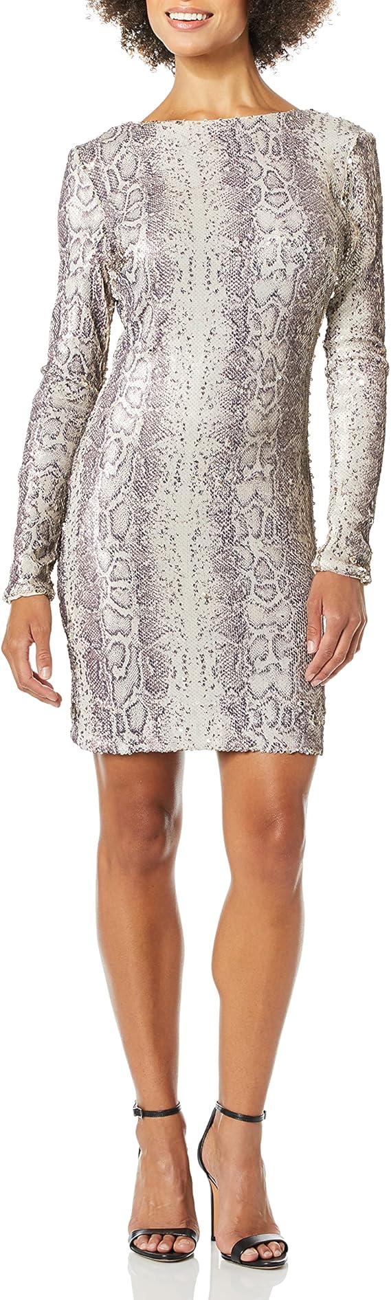 Amazon.com: Dress the Population Women's Emery Long Sleeve Stretch ...