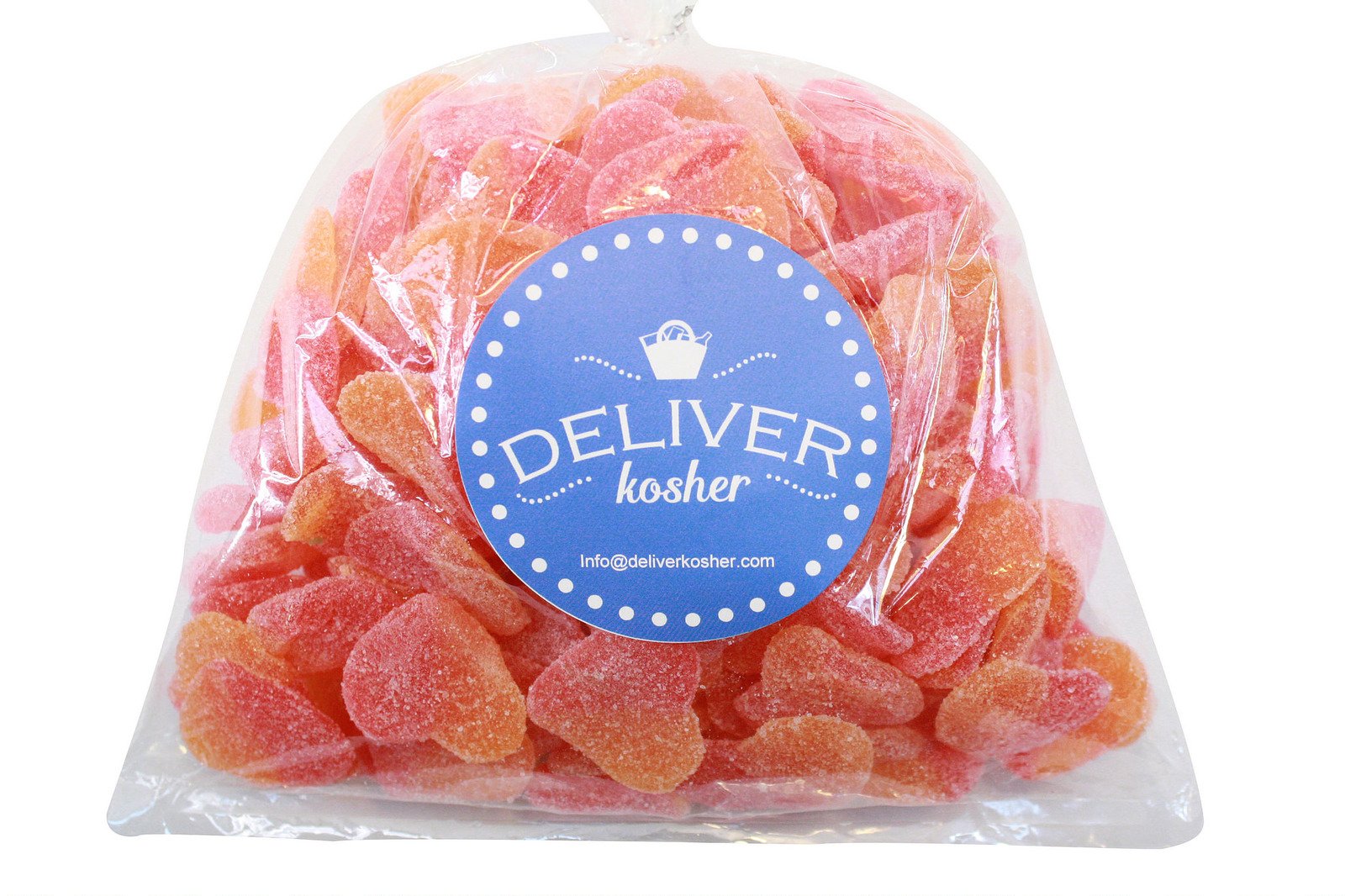 Buy Deliver Kosher Bulk Candy - Peach Hearts - 2lb Bag Online at ...