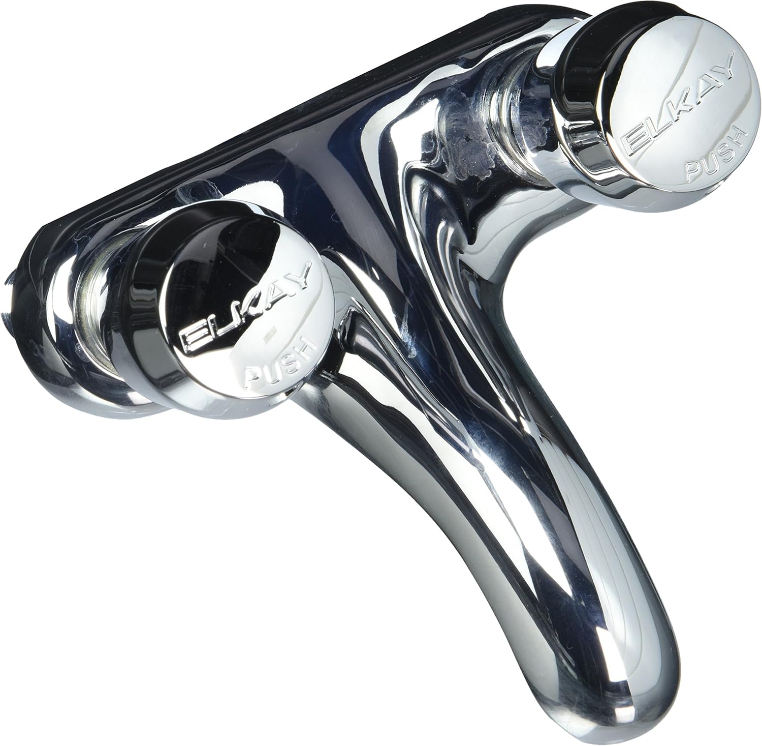 Elkay LK656 ADA Deck Mount Metered Faucet with Push Button Handles ...