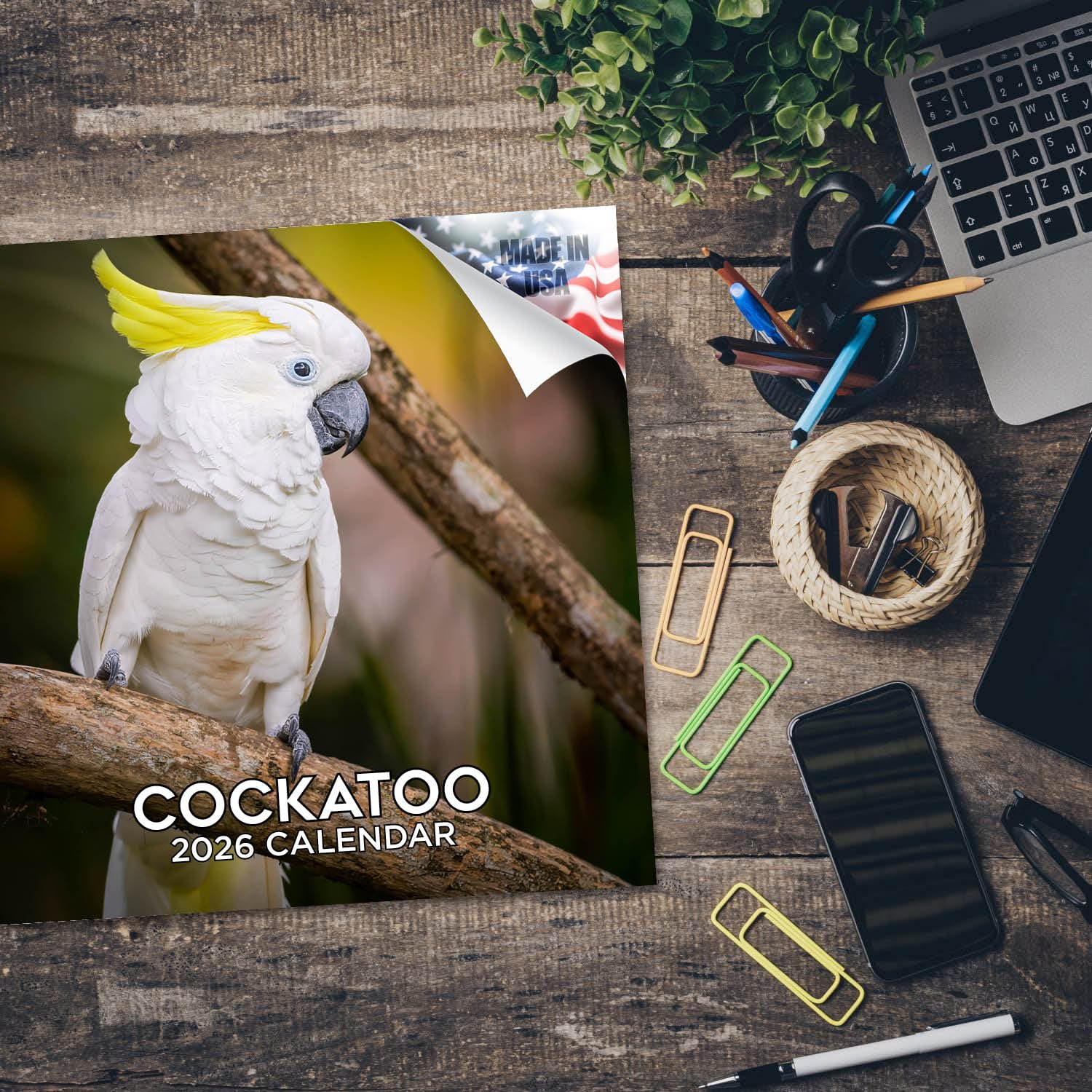 Snapklik.com : 2026 Cockatoos Calendar - 16 Month 12x24 Monthly Wall ...