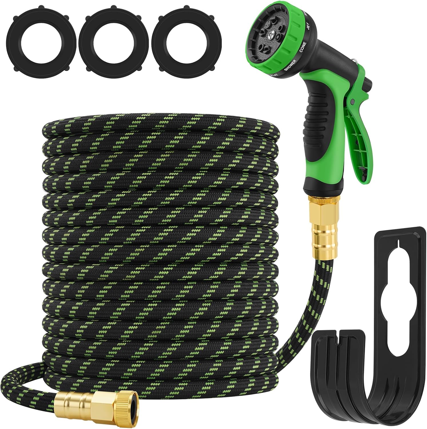 Amazon.com : Garden Hose, NON-EXPANDABLE Water Hose With 10-Pattern ...