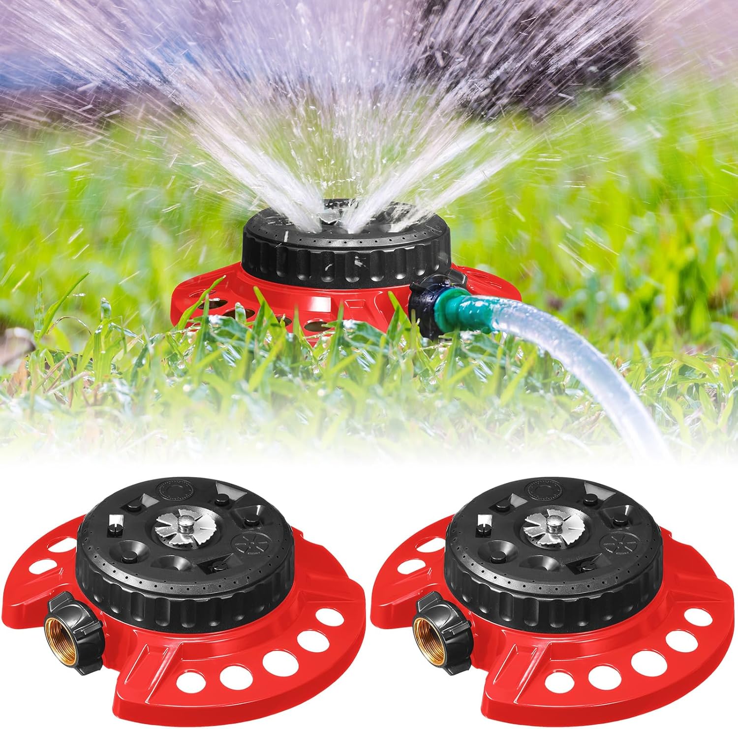 Amazon.com : Singhoow 2 Pcs 9 Pattern Lawn Sprinkler Small Stationary ...