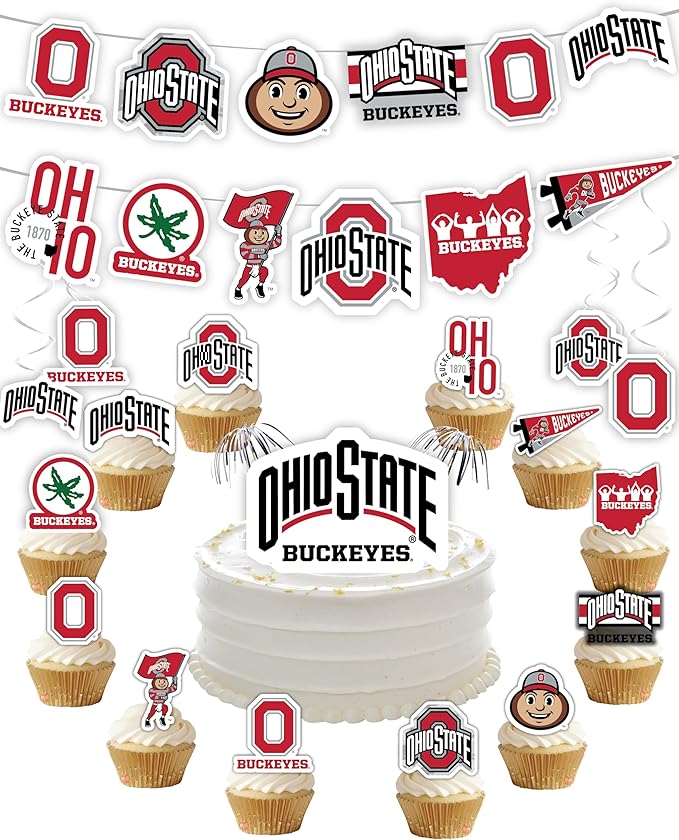 Amazon.com: Ohio State Party Supplies for OSU Football, Birthday Gift ...