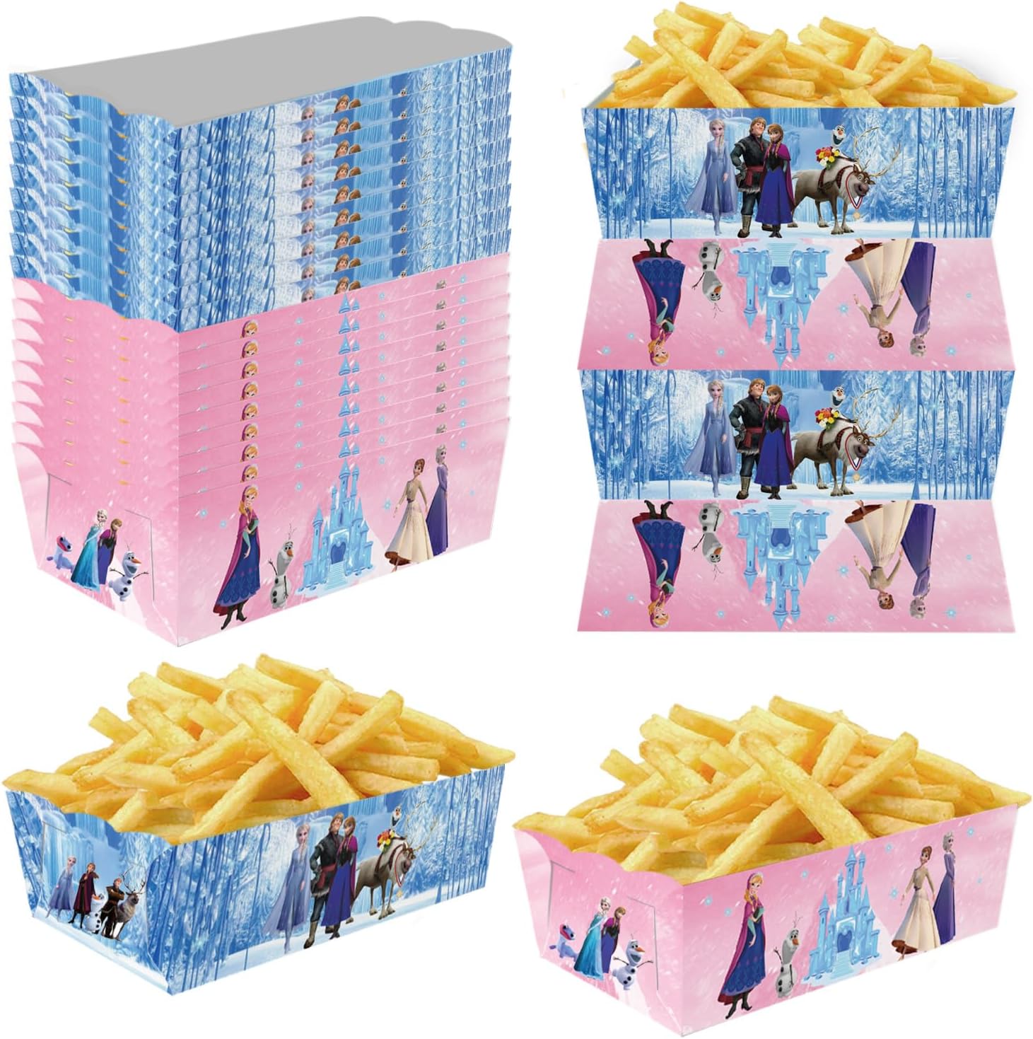 Amazon.com: TEZZEO Frozen Birthday Princess Party Supplies, 18pcs ...