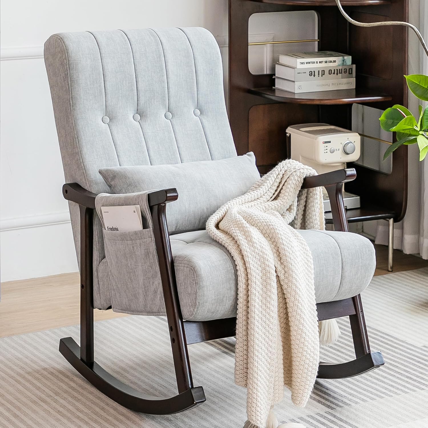 Amazon.com: COCO DESIGN Upholstered Rocking Chair, Nursery Rocking ...