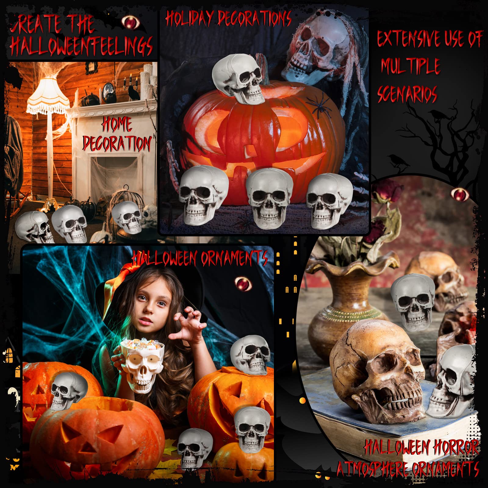 Halloween Skulls Decoration Realistic Looking Skulls Head Fake Human ...