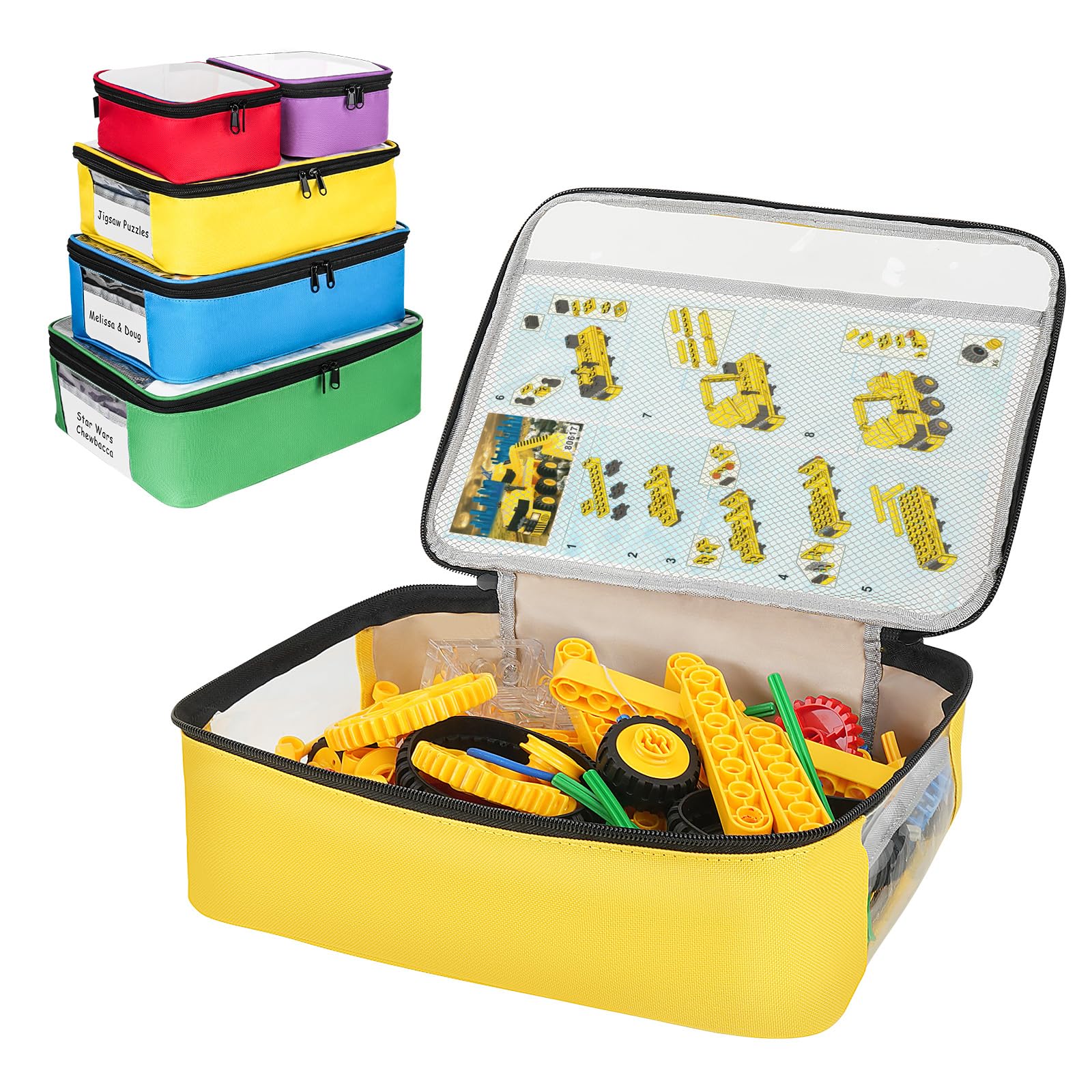 Snapklik.com : ZIOZERTT 5-piece Toy Storage Organizer Bag For Lego ...