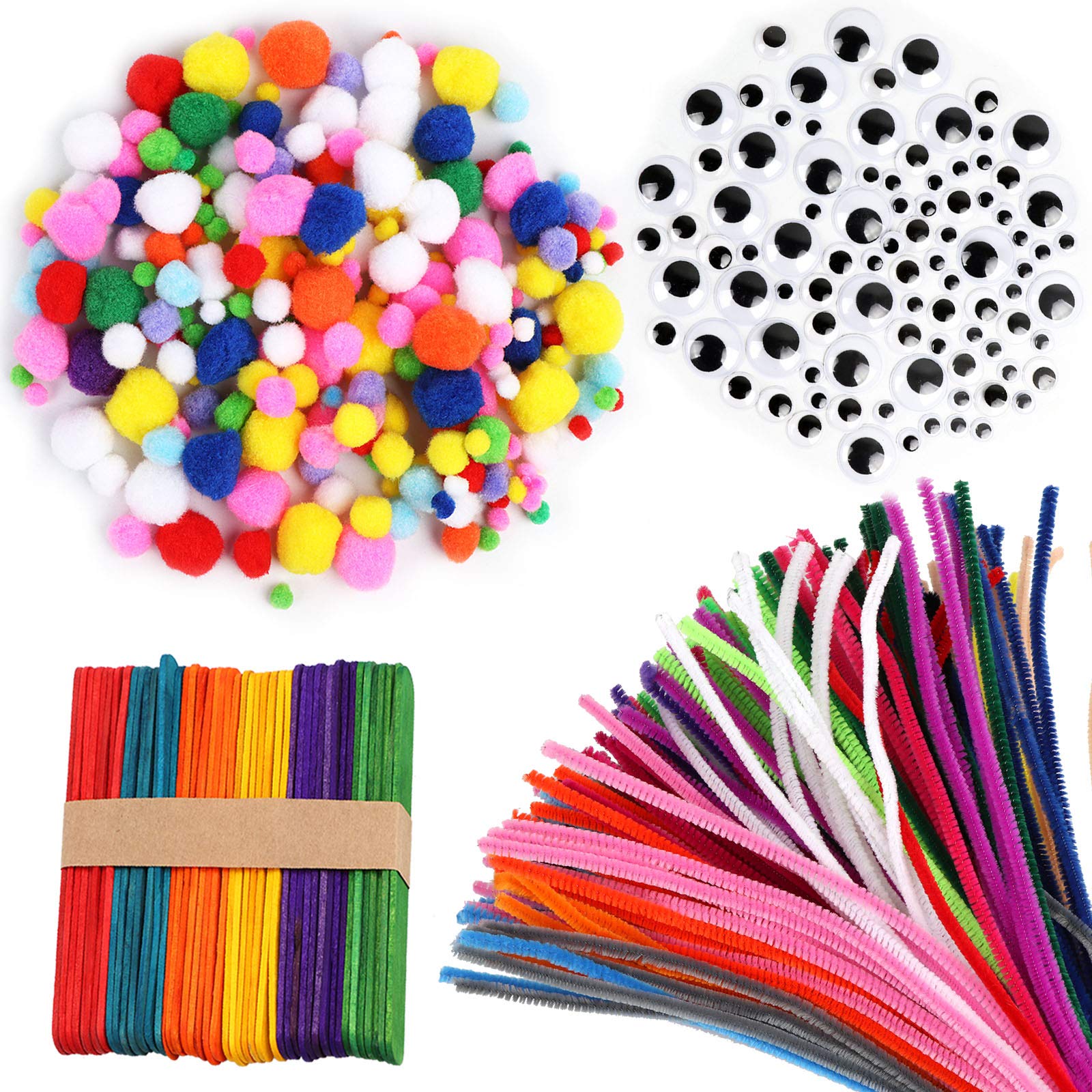 Pipe Cleaners Pom Poms All In 1 Craft Set 6mm | Desertcart Aruba
