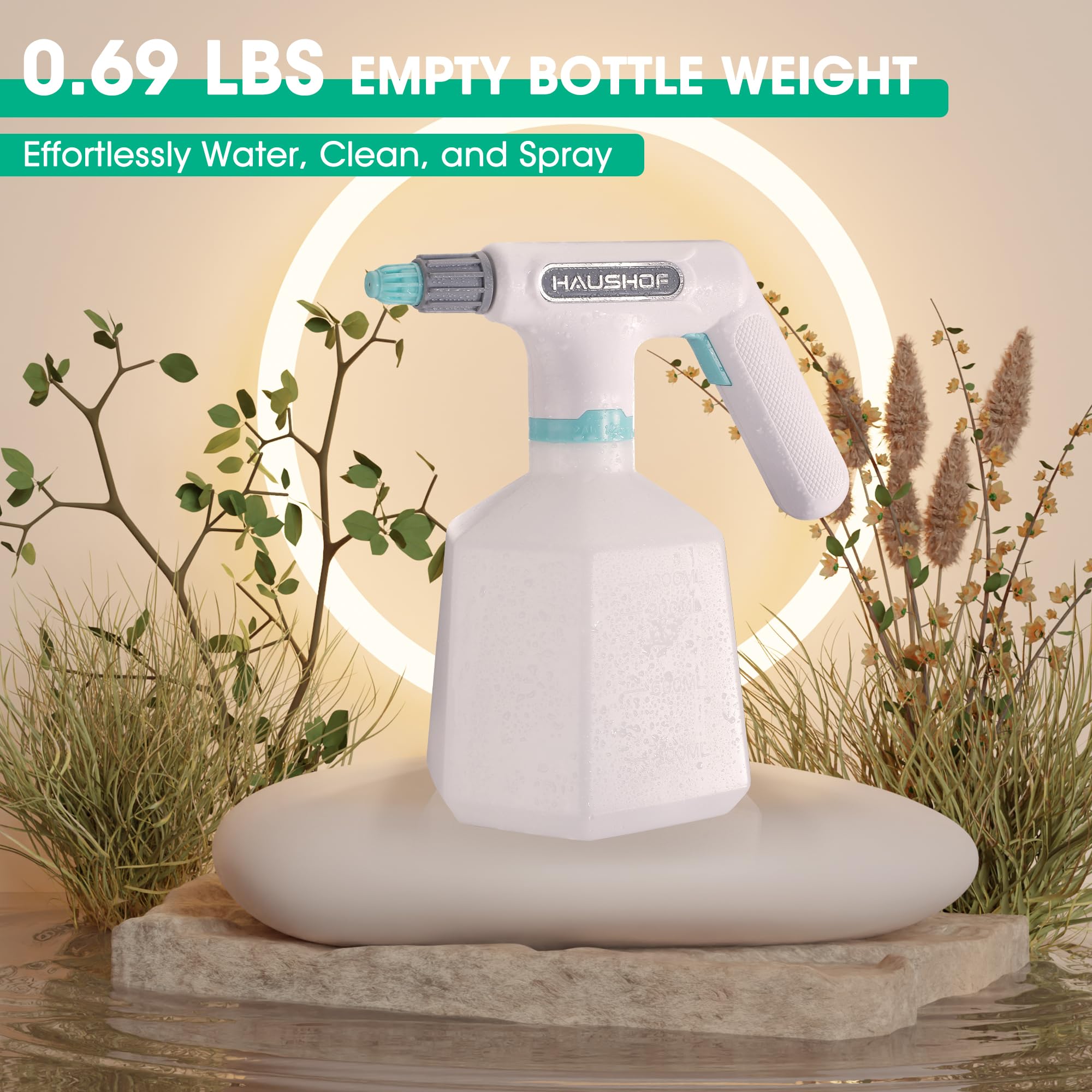Snapklik.com : HAUSHOF 35 Fl Oz Battery Powered Sprayer Garden Mister ...