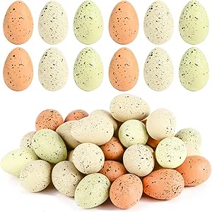 Amazon.com: AORSOR 36 Pcs Speckled Easter Eggs 2.4 in Plastic Speckled ...