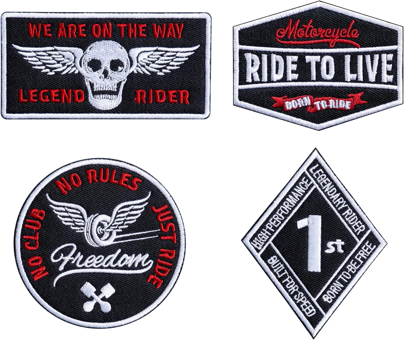Amazon.com: 7SHARRRKS Small Patch Package 4 Pice, Free Rider, Legend ...