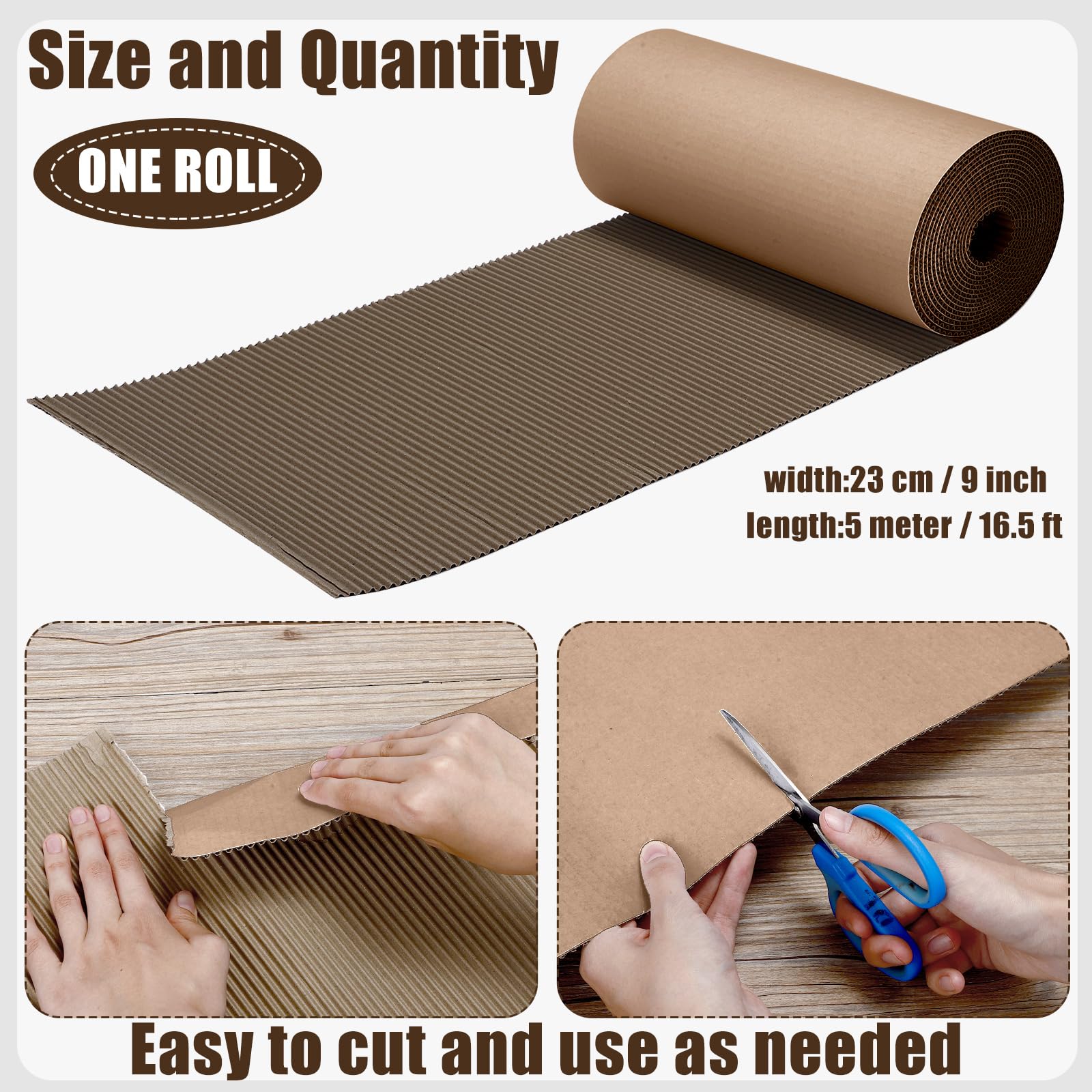 Snapklik.com : Geyoga 9 X 197 Inch Brown Single Face Corrugated ...